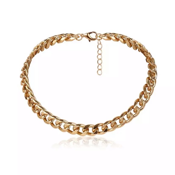 My Added Sparkle | Jewelry | Gold Chunky Chain Choker | Poshmark